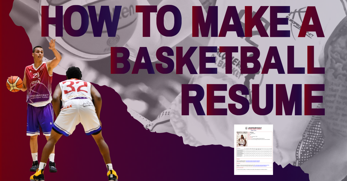  How To Make A Basketball Resume Basketball Resume Examples